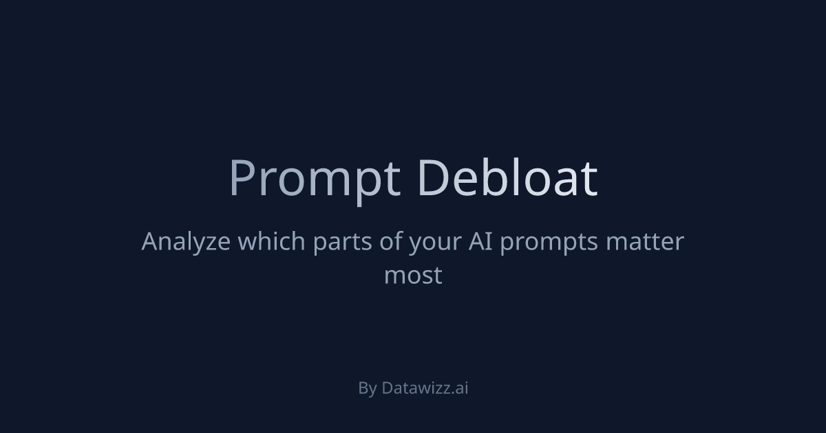 Prompt Debloat - Optimize Your AI Prompts through Token Analysis